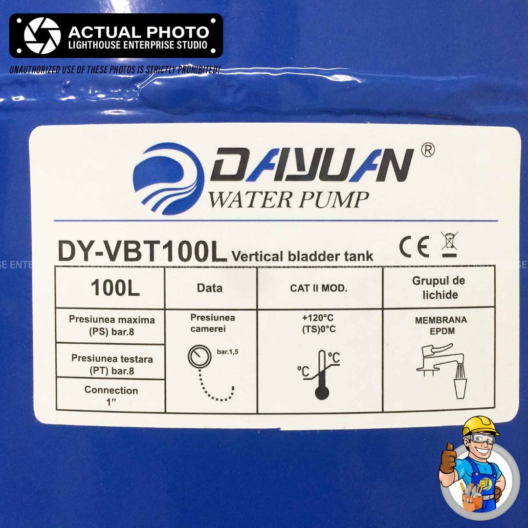 DAYUAN Italy Vertical Bladder Tank (100L) LIGHTHOUSE ENTERPRISE ...