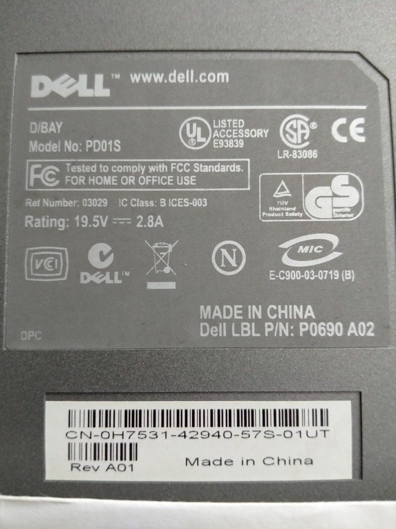 DELL D Bay external drive, Computers & Tech, Parts & Accessories ...