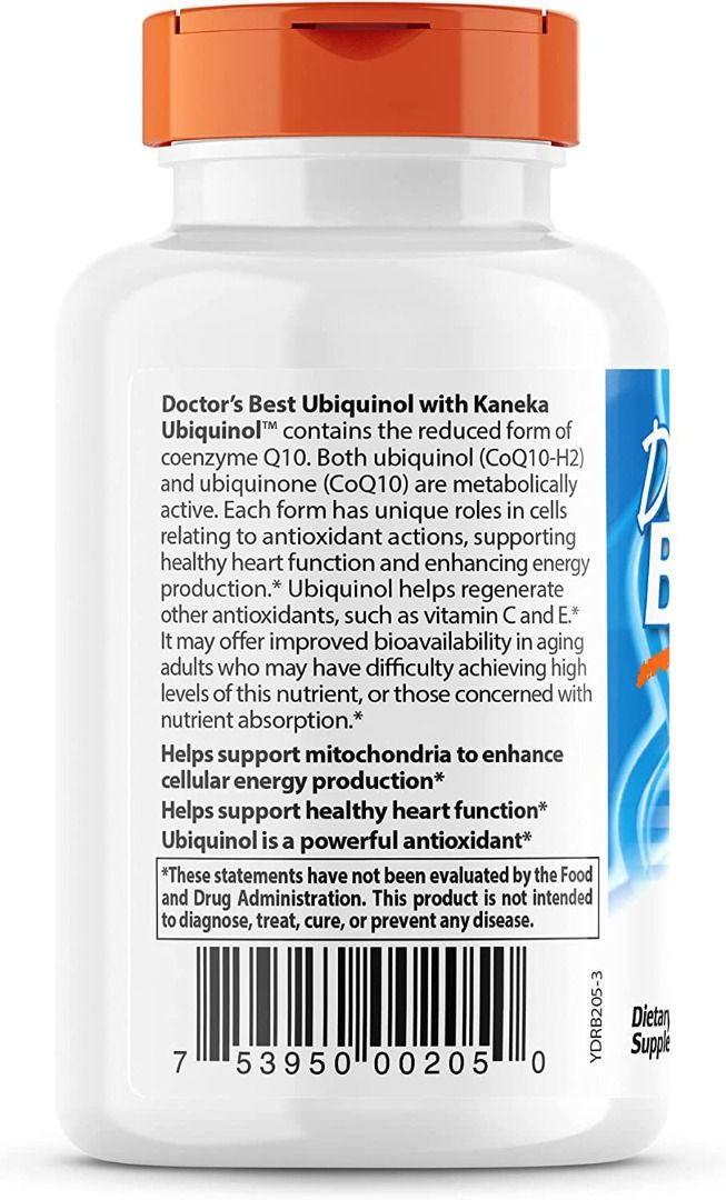 Doctor's Best, Ubiquinol with Kaneka Q+, 100 mg, 60 Softgels, Health ...