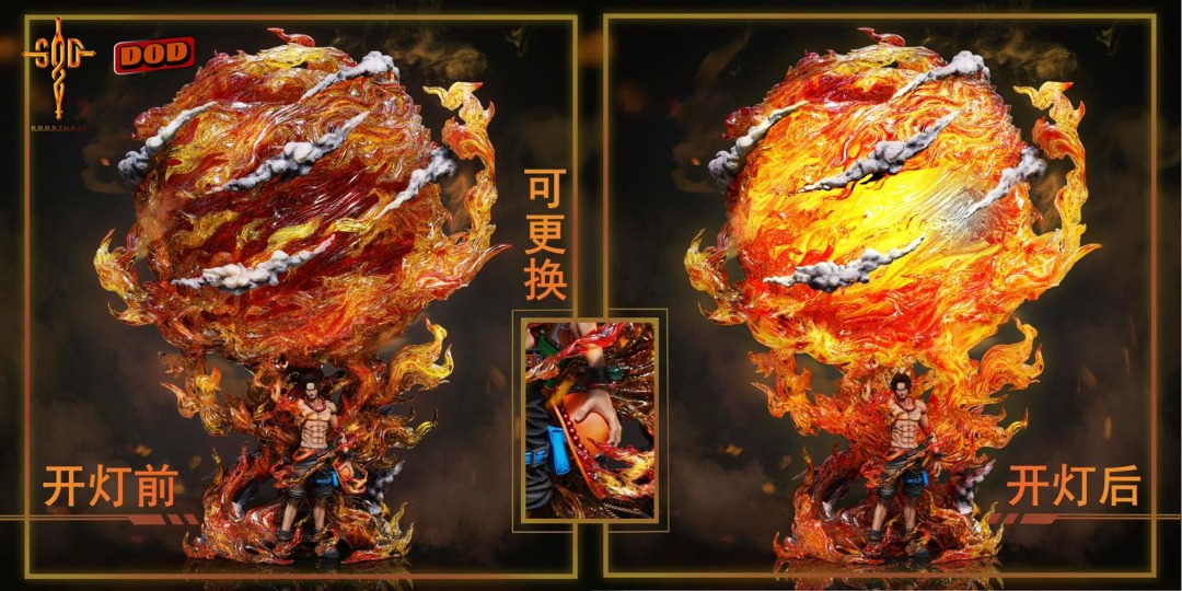 Dod x God Studio - Fire God Portgas D Ace, Hobbies & Toys, Toys & Games ...