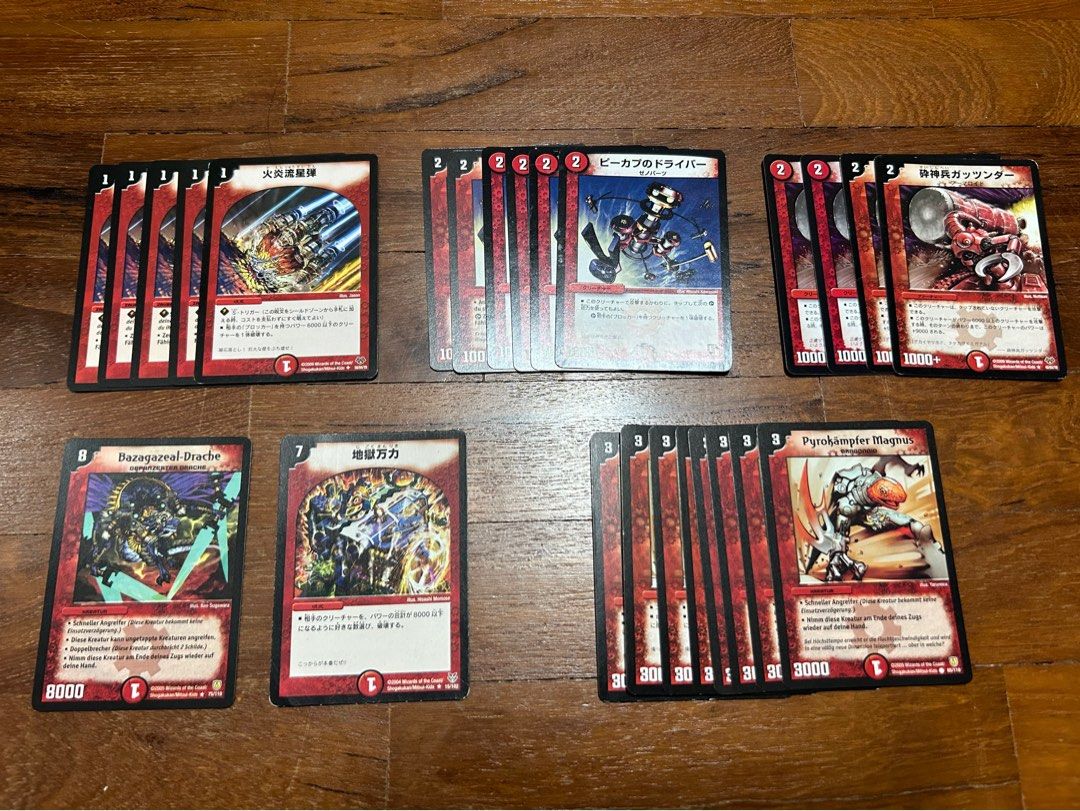 Duel Masters Fire Cards Set in German/Japanese, Hobbies & Toys, Toys ...
