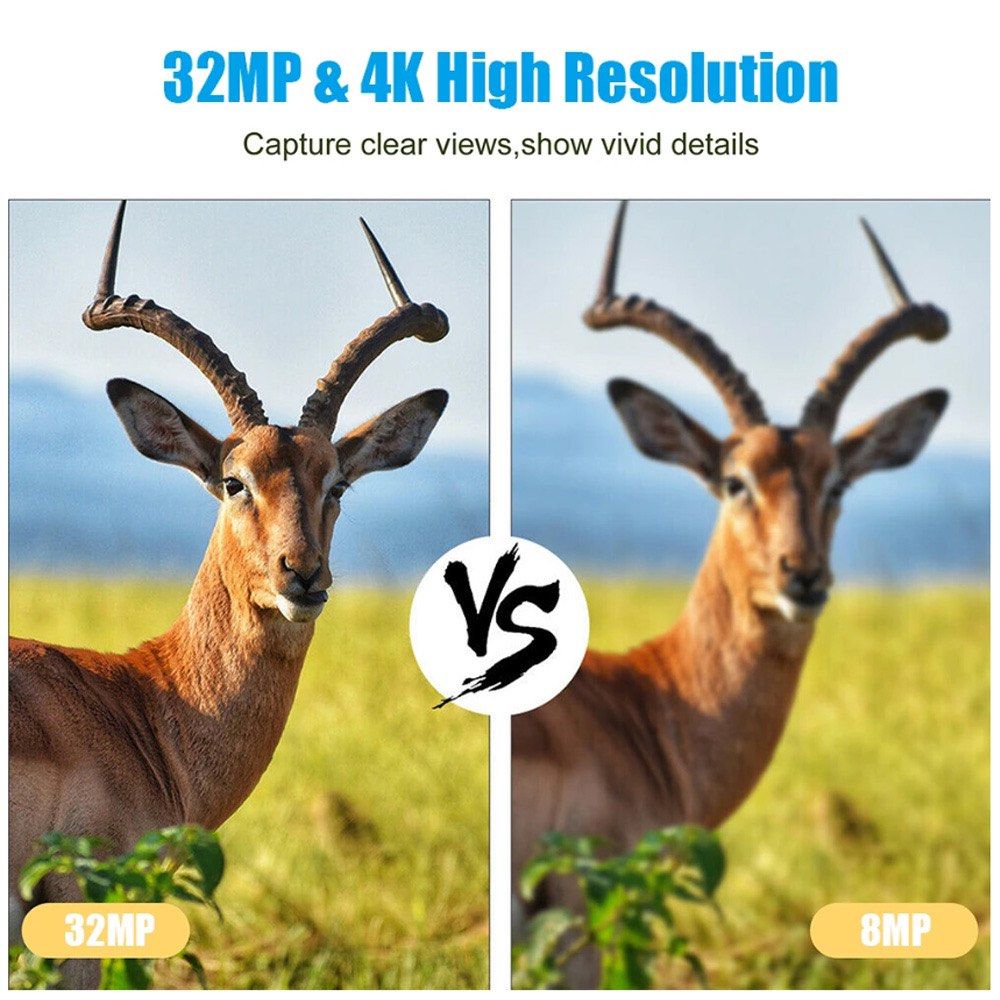 FOTO Outdoor Trail Camera 4K HD 32MP Game Night Vision Motion Activated ...