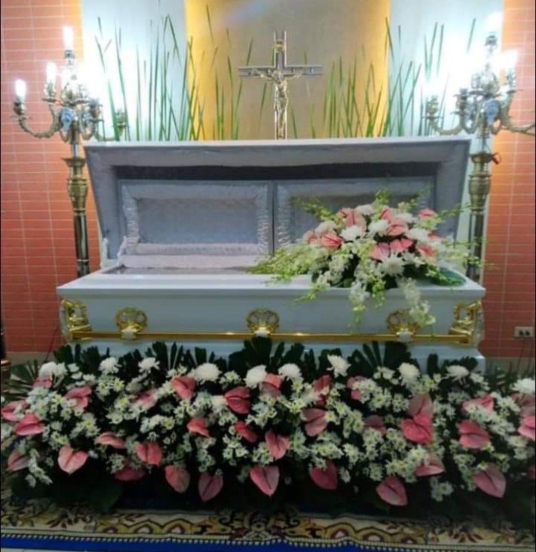 Funeral flowers set up, Hobbies & Toys, Stationary & Craft, Flowers ...