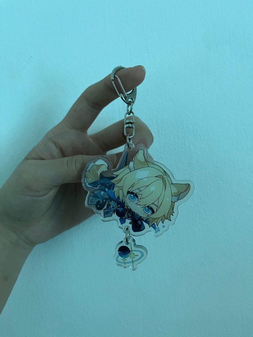 Genshin Impact Kazuha Yae Yelan Dansleif Cat Ears Chibi Keychains ...