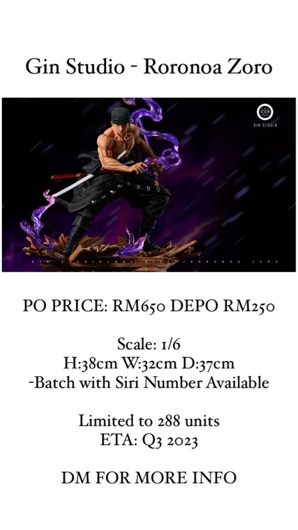 Gin Studio - Roronoa Zoro, Hobbies & Toys, Toys & Games on Carousell