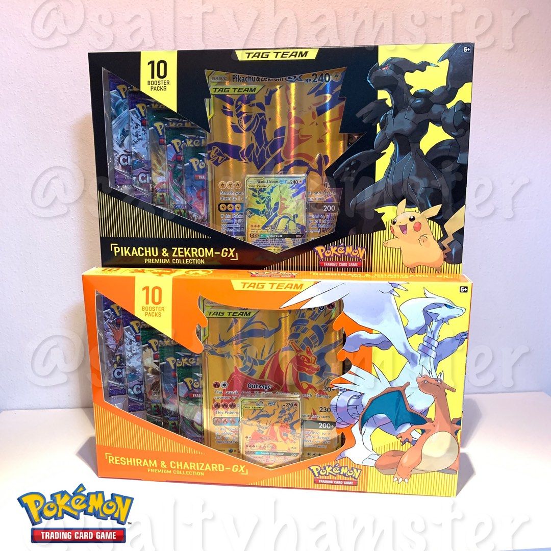 GX Premium Collection Box Pokemon TCG - reshiram charizard pikachu ...