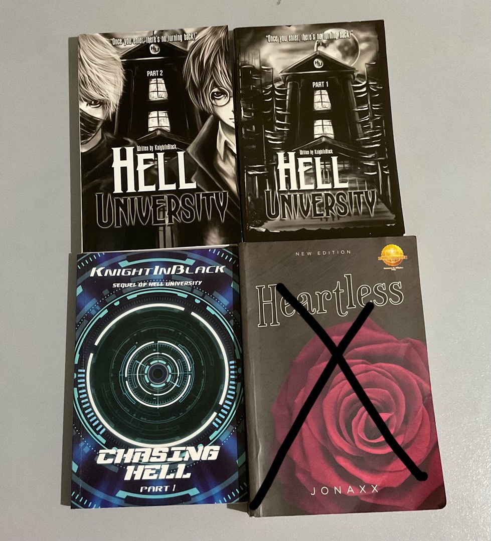 Hell University Book Set (Part 1&2, Chasing Hell Part 1) Wattpad Books, Hobbies & Toys, Books ...