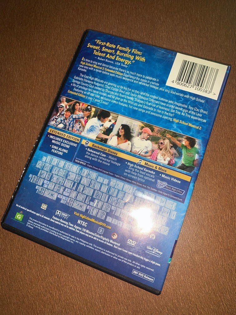 High School Musical 2 DVD Extended Edition | Zac Efron, Vanessa Hudgens ...