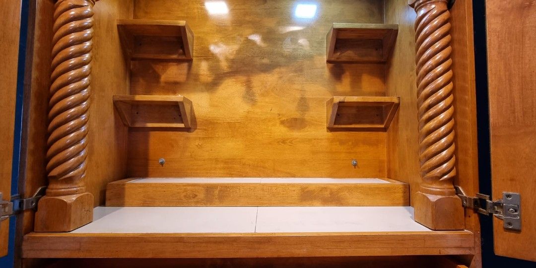 Hindu Prayer Altar (Solid Wood), Furniture & Home Living, Furniture ...