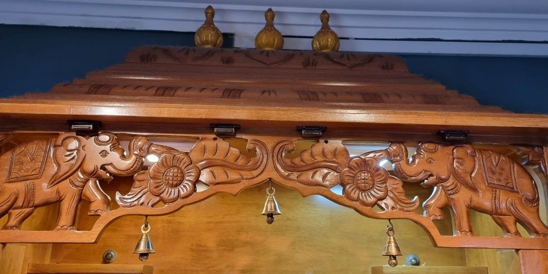 Hindu Prayer Altar (Solid Wood), Furniture & Home Living, Furniture ...