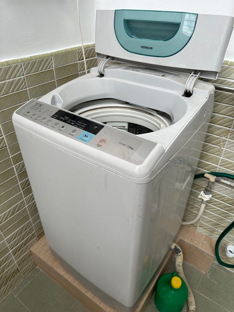 Hitachi 7kg washing machine (top load) Width (50cm) x depth (58cm) x ...
