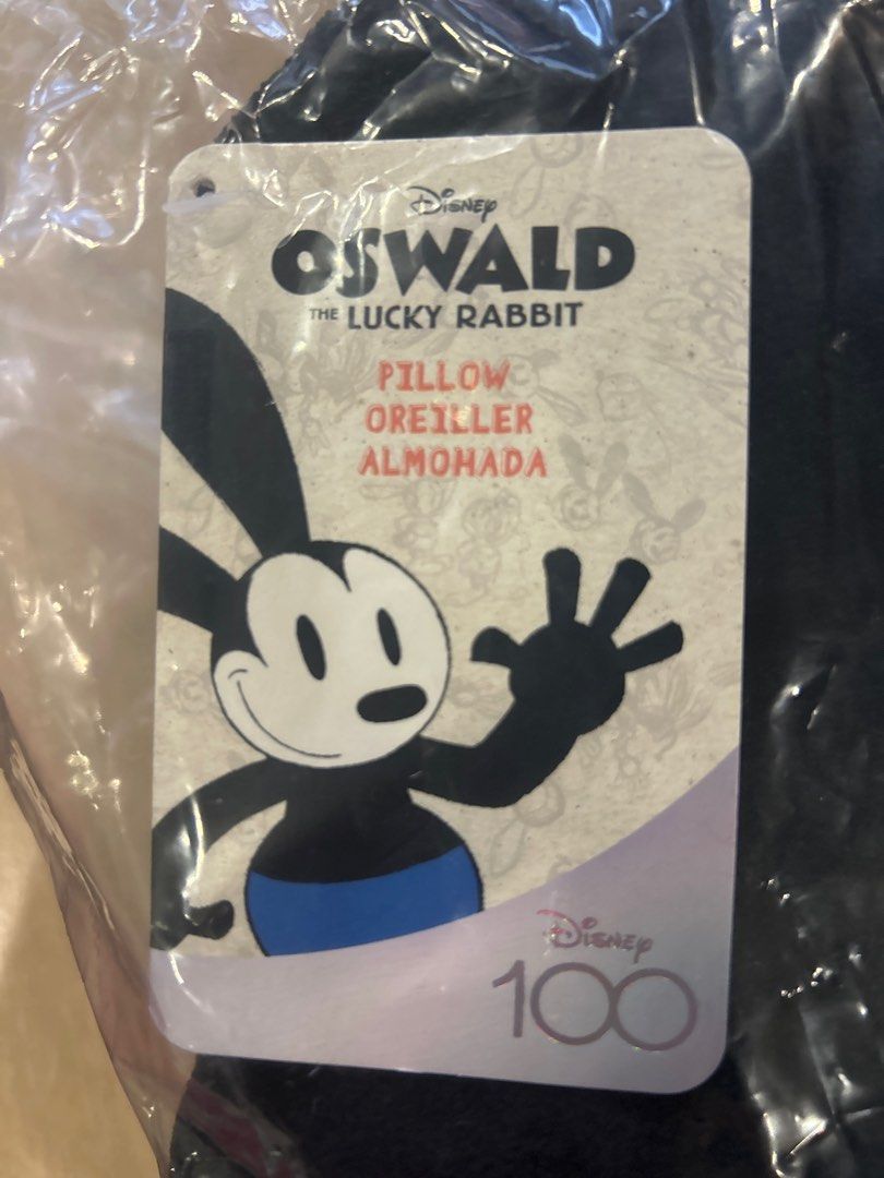 Oswald the Lucky Rabbit Plush Pillow (Disney100 Oswald), Hobbies & Toys ...