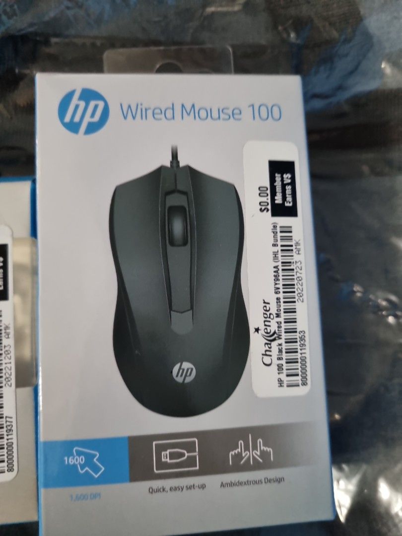 HP Wired Mouse 100, Computers & Tech, Parts & Accessories, Mouse ...