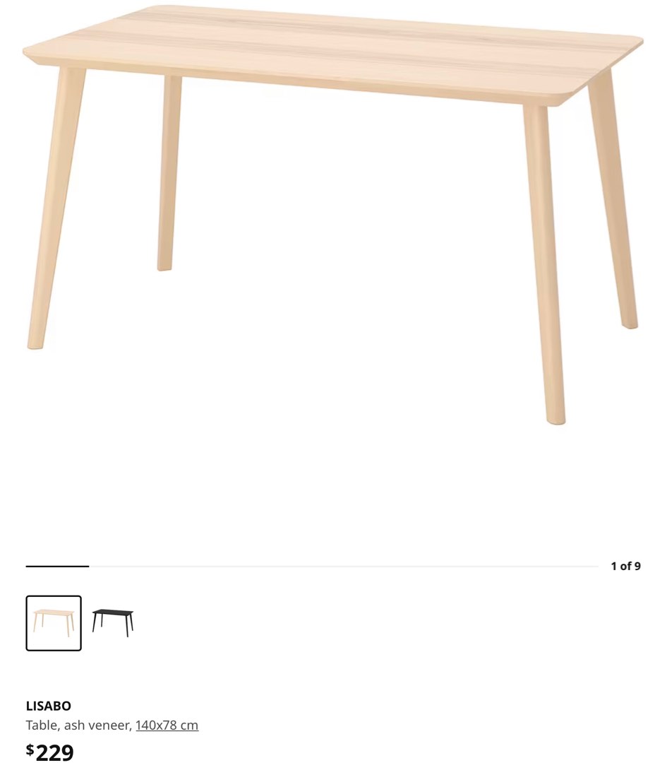 IKEA lisabo dining table, Furniture & Home Living, Furniture, Tables ...