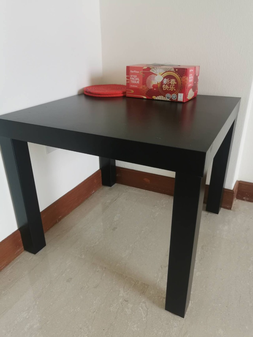 Ikea Side table black 55x55 cm, Furniture & Home Living, Furniture ...