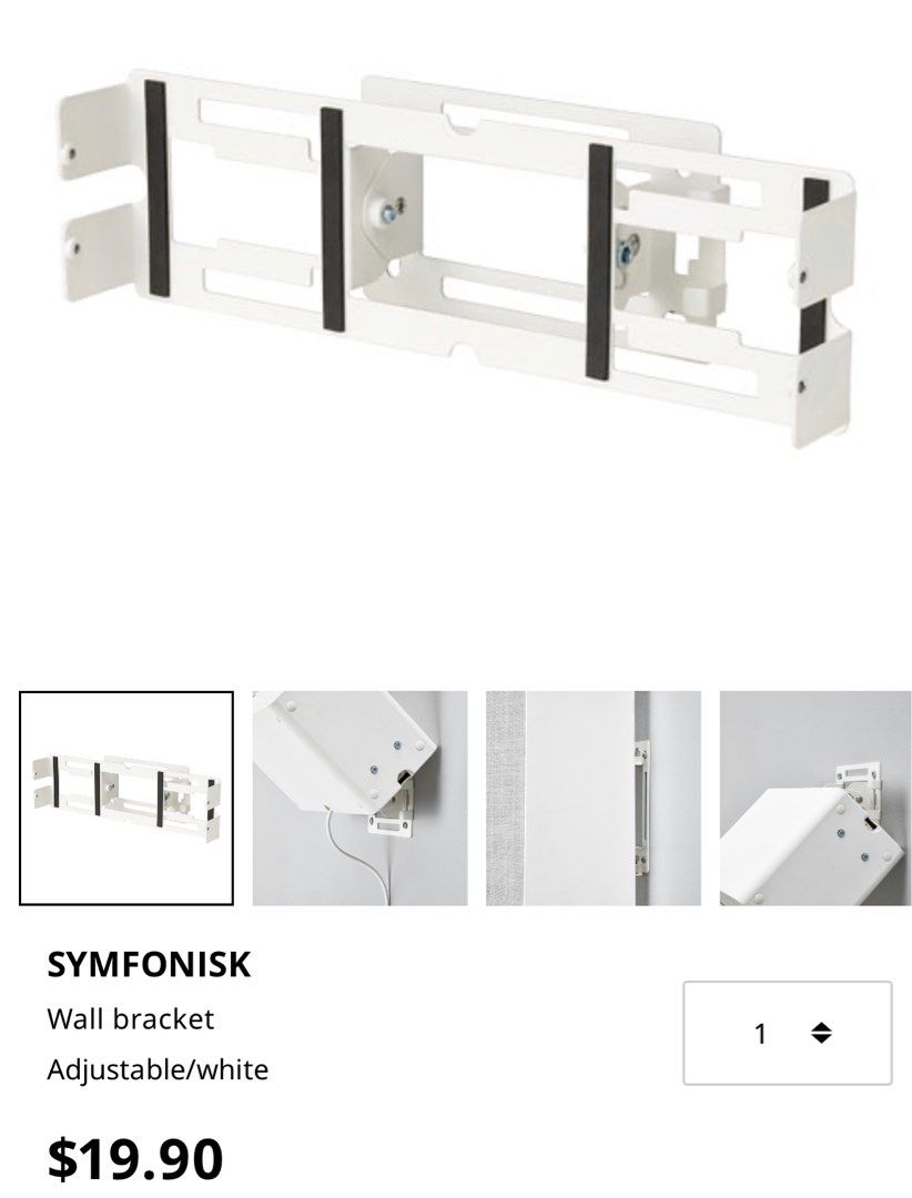IKEA Symfonisk bookshelf speaker wall mount, Audio, Soundbars, Speakers ...