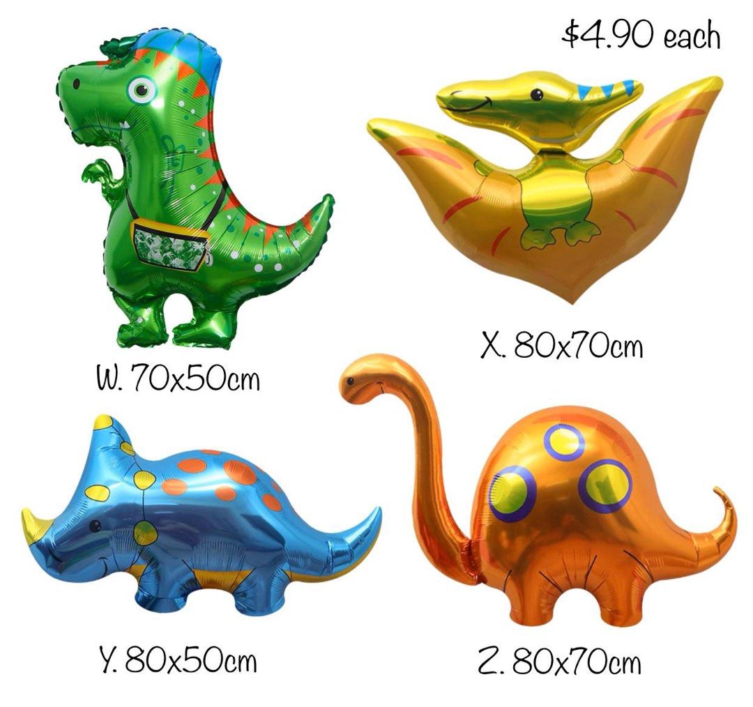 5 for $20 Dinosaur Dino Foil Balloon / Dinosaur Jurassic Lost World ...