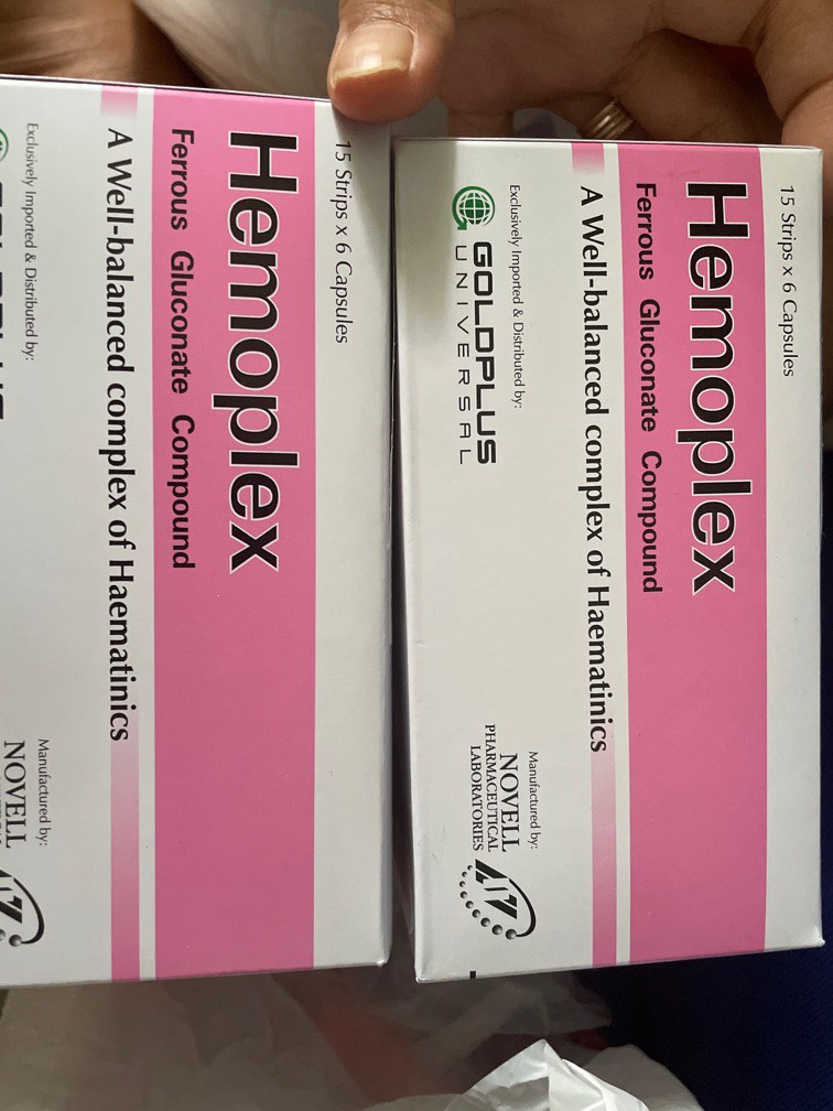 Iron hemoplex ferrous gluconate compound capsule, Health & Nutrition ...