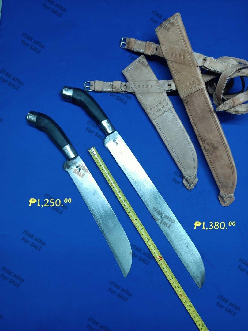 Itak Heavy Duty (molye blade, Buffalo Horn Handle, leather belt) on ...