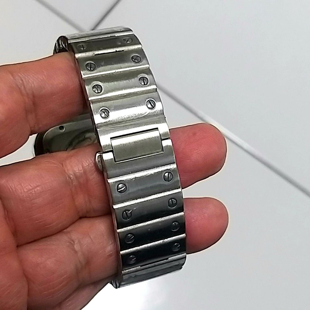 Jam tangan SEIKO MODS Homage Cartier Santos De Cartier Dark Blue ...