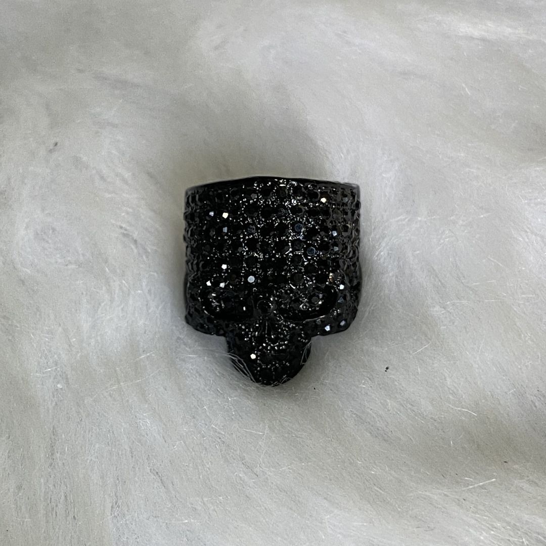 Japan Chino Antrax Black Skull Crystal Ring on Carousell