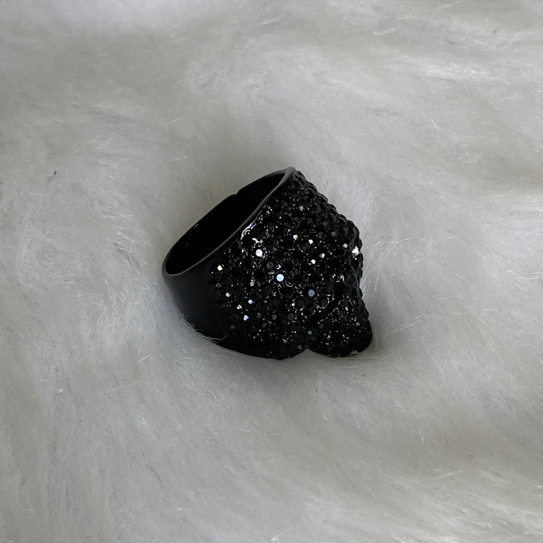 Japan Chino Antrax Black Skull Crystal Ring on Carousell
