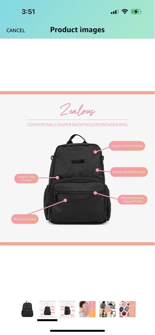 Jujube zealous backpack, Babies & Kids, Going Out, Diaper Bags & Wetbags on Carousell