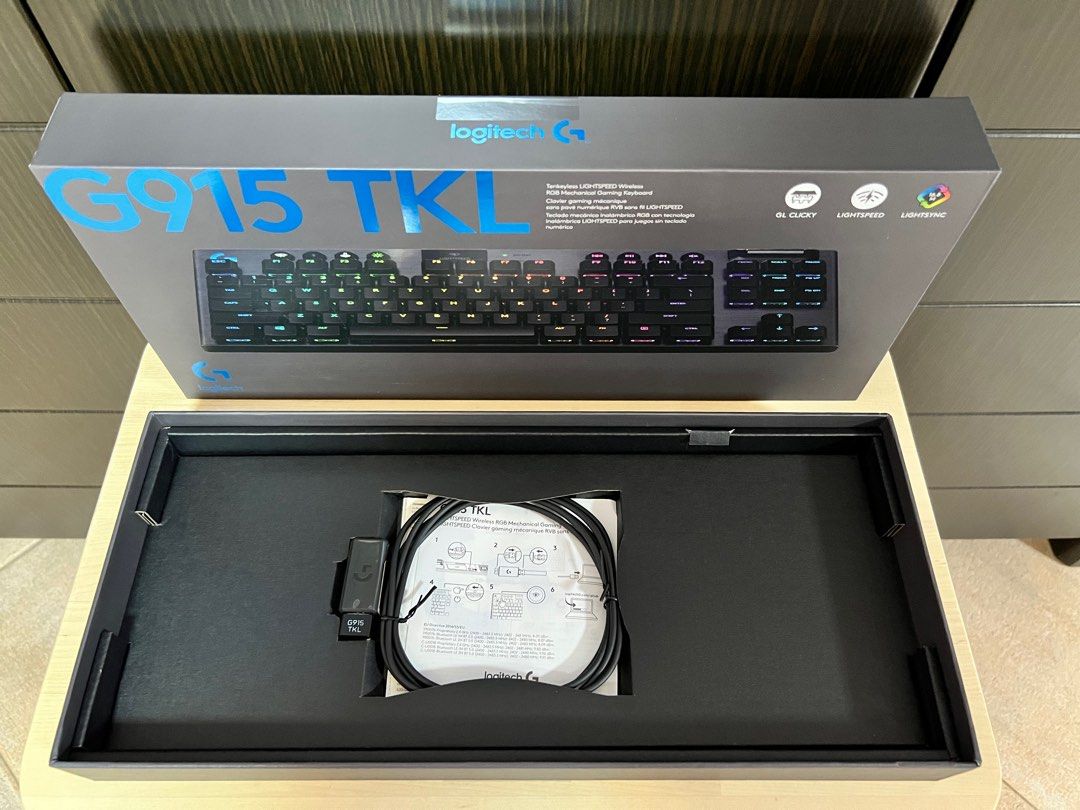 Logitech G915 TKL Tenkeyless LIGHTSPEED Wireless RGB Mechanical Gaming ...