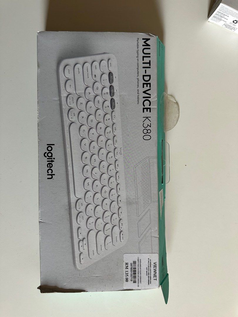 Logitech K380 White Keyboard + Logitech Pebble M350, Computers & Tech ...