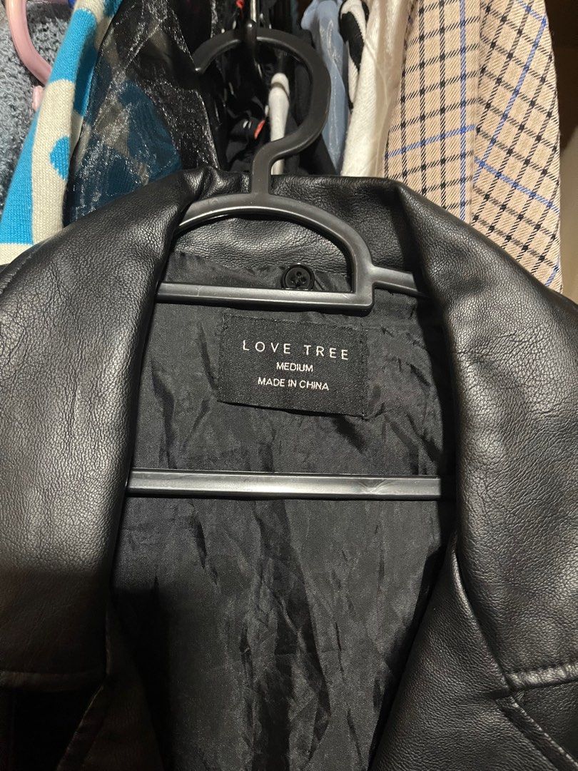 love tree leather jacket, Women's Fashion, Coats, Jackets and Outerwear ...