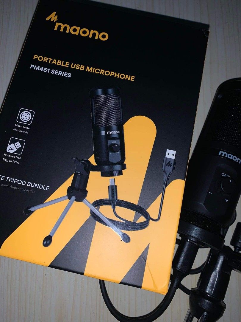 Maono microphone condenser, Audio, Microphones on Carousell