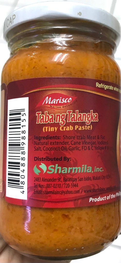 Marisco Pure Taba ng Talangka 240g Tiny Crab Paste, Food & Drinks ...