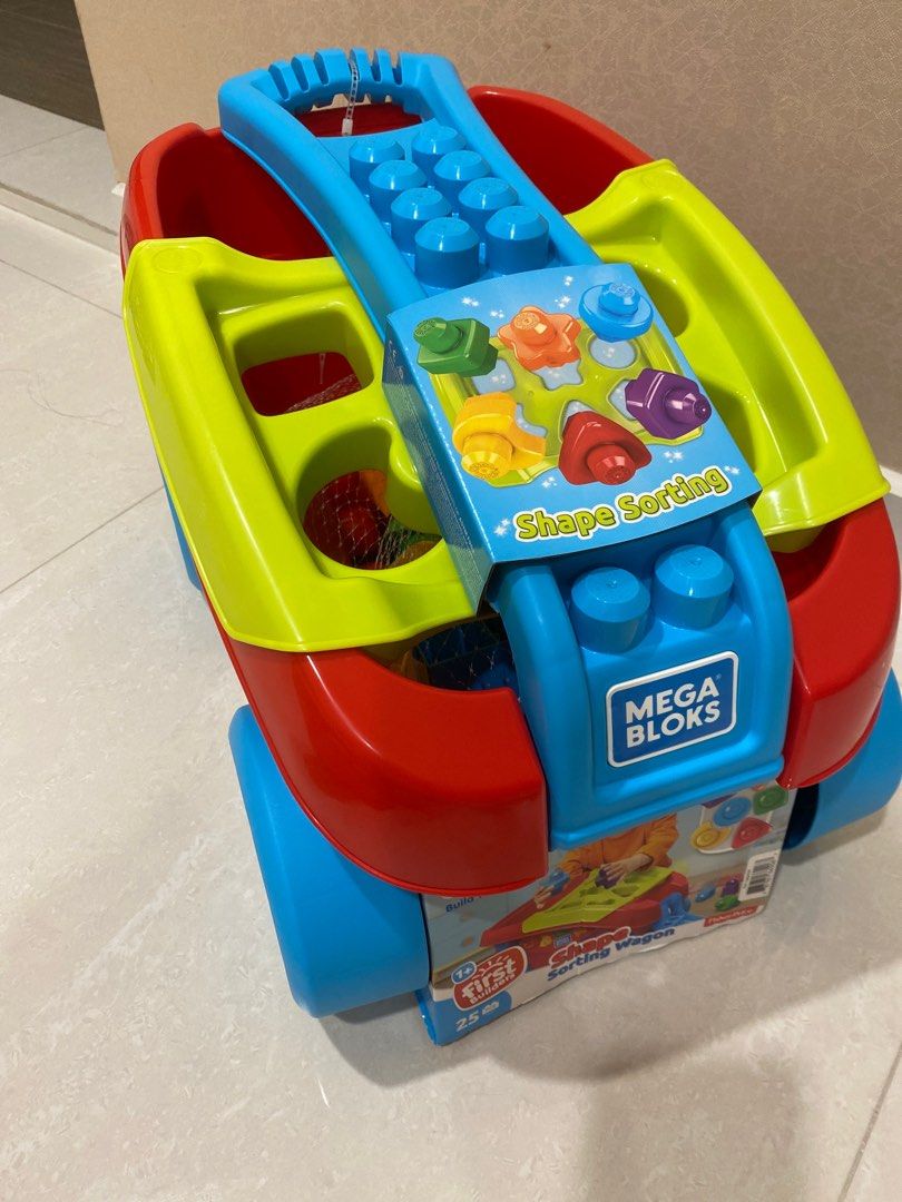 Mega bloks wagon - shape sorting, Hobbies & Toys, Toys & Games on Carousell