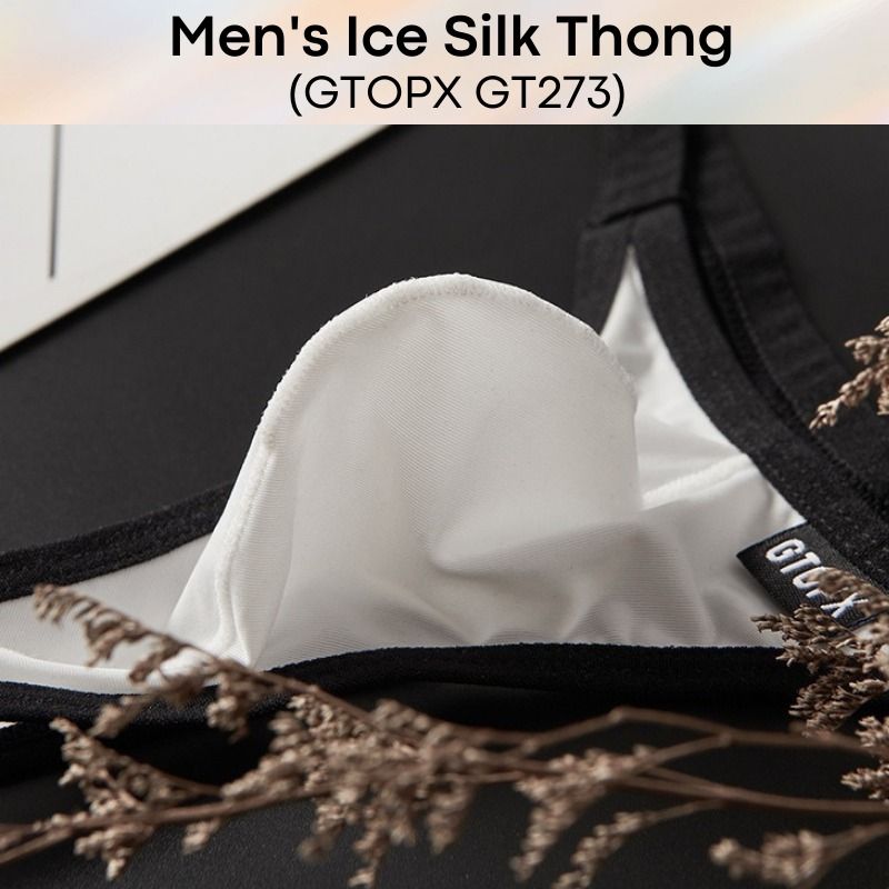 Men's Thong: Ice Silk Thong Underwear (GTOPX GT273), Men's Fashion ...