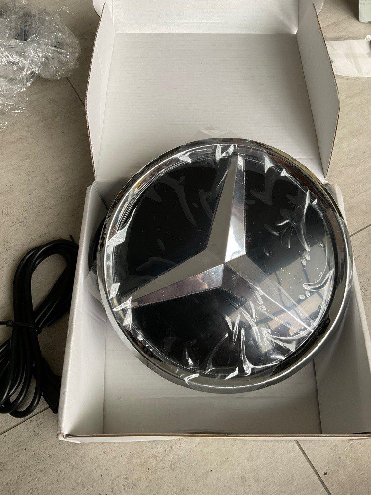 Mercedes Benz logo light 5D MERC Front Grille Star Emblem LED Logo 4D ...