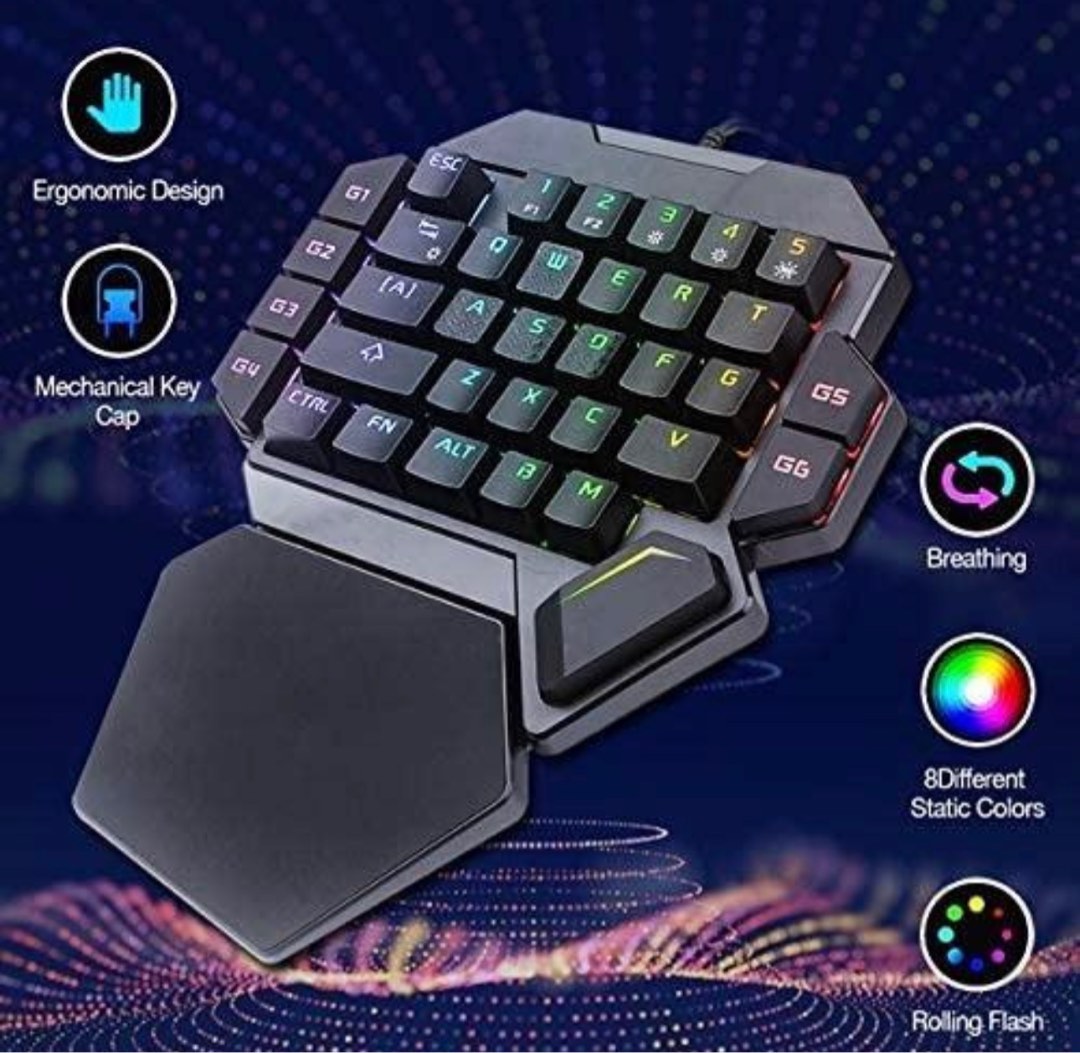 ONE HANDED BLUE SWITCH MECHANICAL KEYBOARD MACRO DEFINITION, K50 ONE ...