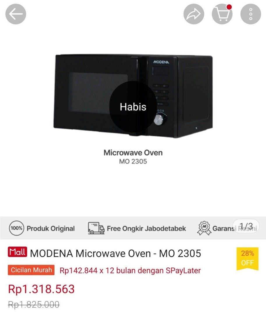 Modena Microwave Oven Agiato MO 2305, Kitchen & Appliances di Carousell
