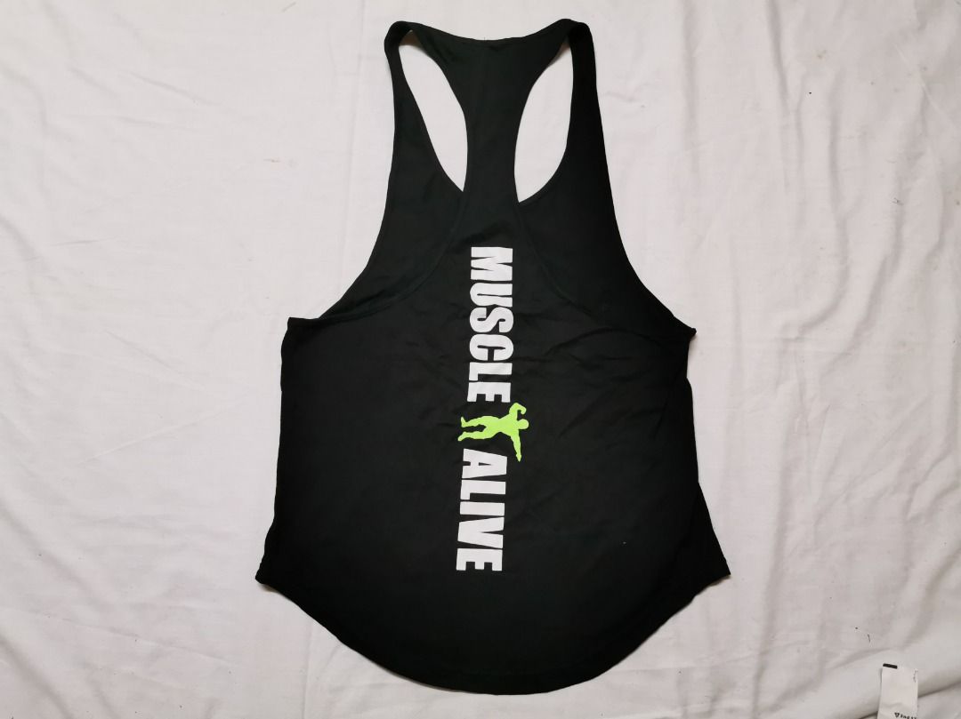 Muscle Alive Power Lifting Singlet Shirt M (AZ3900), Men's Fashion ...