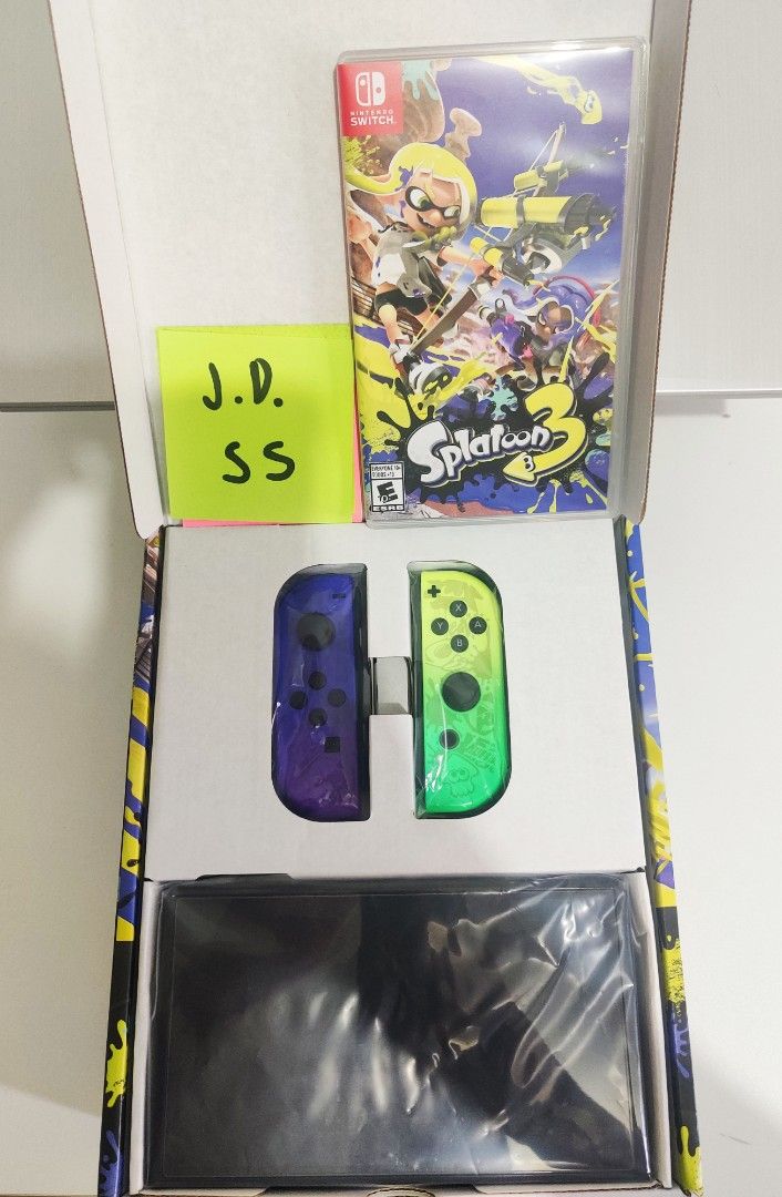 Nintendo switch OLED Splatoon Edition with Game, Video Gaming, Video ...