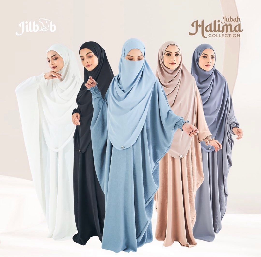 Nunha Halima abaya[READY STOCK], Women's Fashion, Muslimah Fashion ...