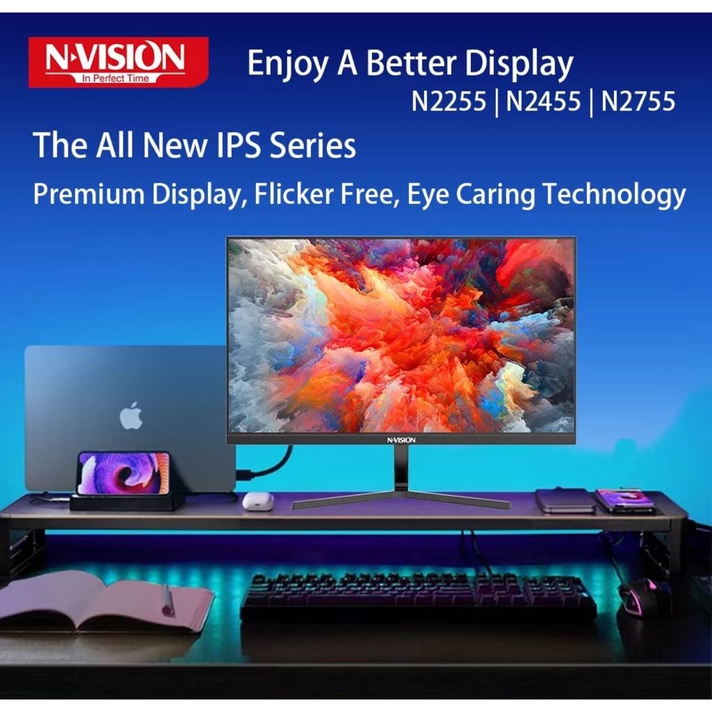 Nvision N2455 75Hz IPS Panel 23.8" Full HD 75Hz Super Narrow Bezel ...