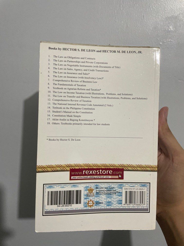 Obligations and contracts hector de leon, Hobbies & Toys, Books ...