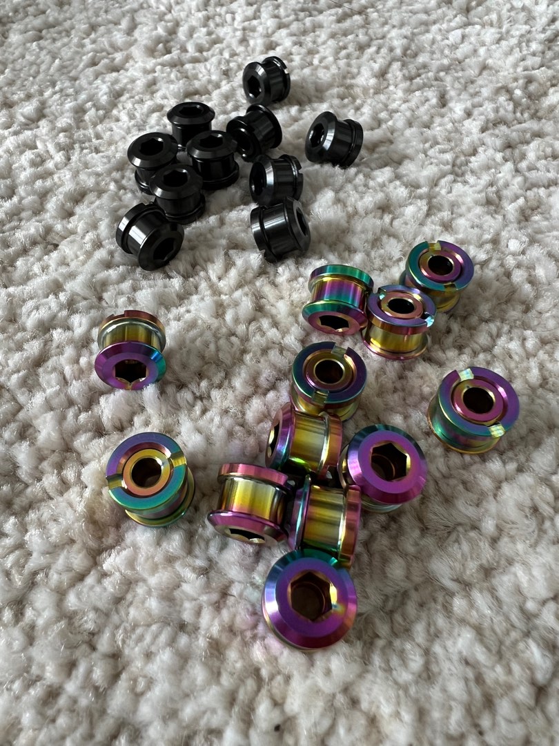 Oil Slick Titanium chainring bolt for X1 chainring brompton pikes ...