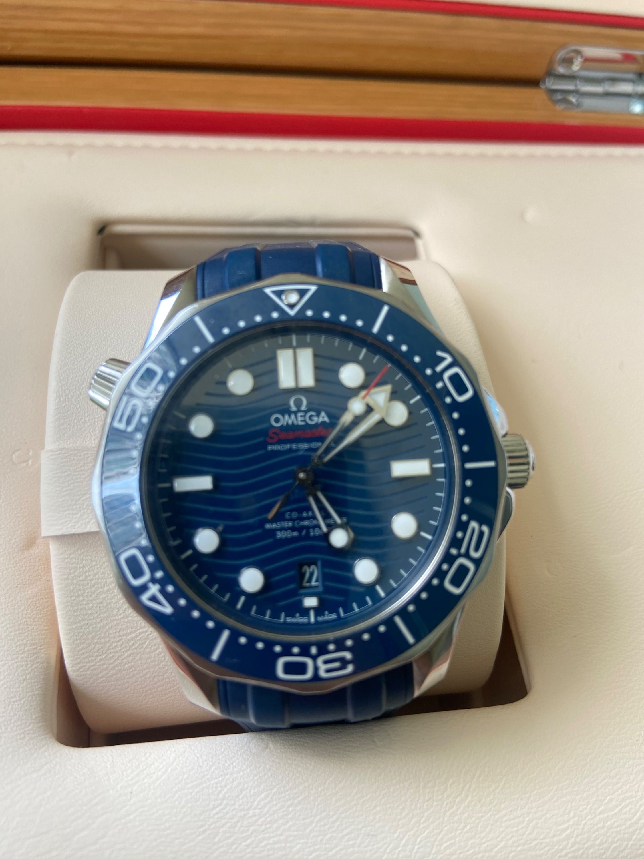 Omega Seamaster Diver. Blue rubber strap. Perfect condition., Luxury ...