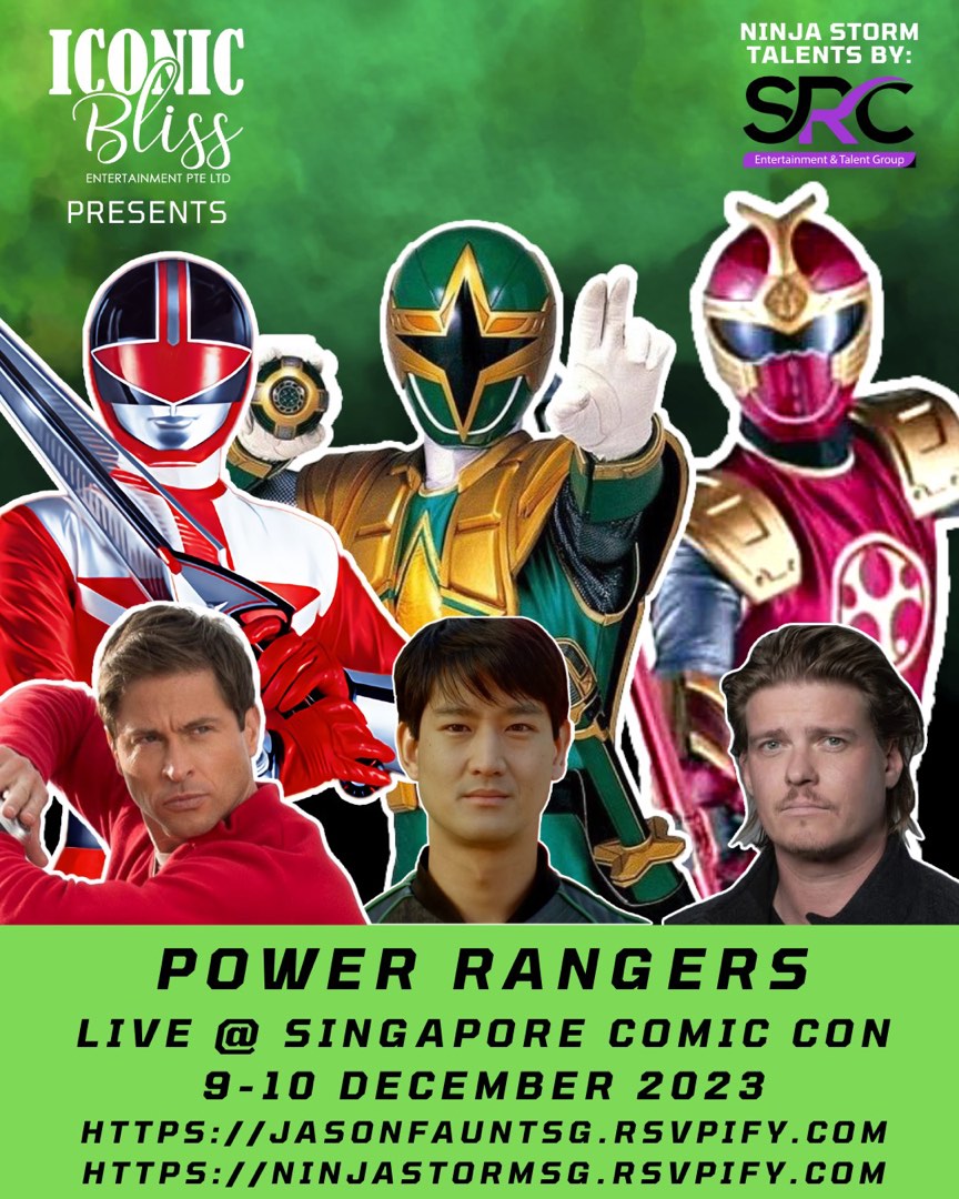 ON SALE NOW: POWER RANGERS LIVE AT SINGAPORE COMIC CON 2023 Red Green ...