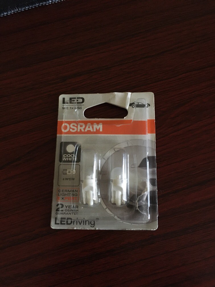 Osram White 6500K LED. T10 W5W. 100% Original., Car Accessories ...