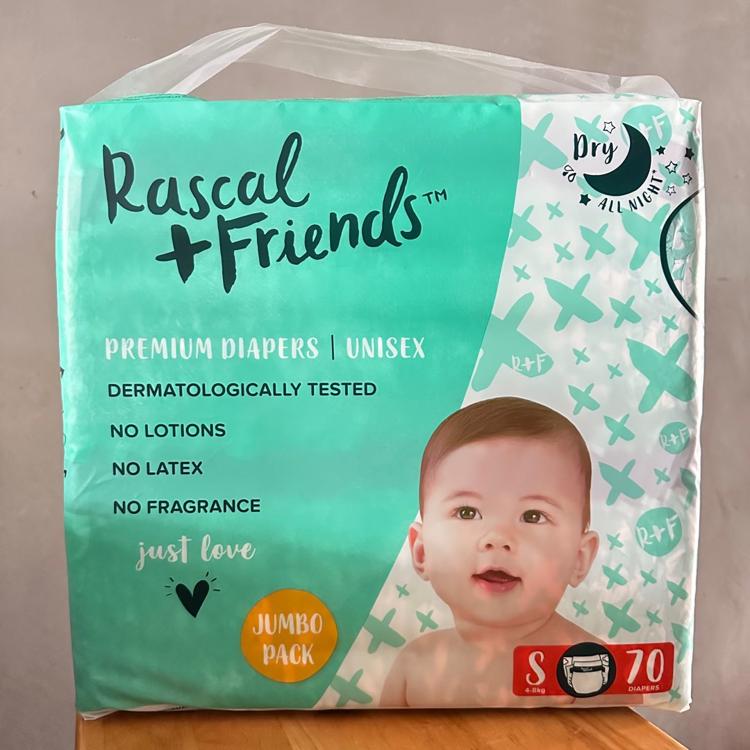 [Pack] Rascal+Friends Tape Diapers S, Babies & Kids, Bathing & Changing ...