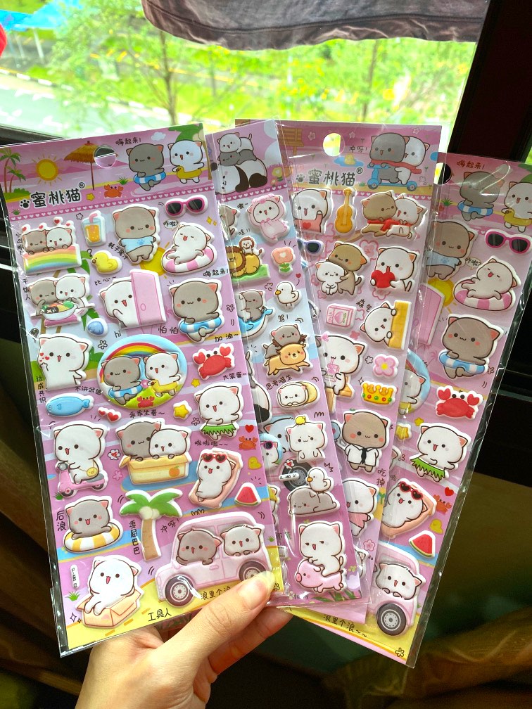 Peach and Goma Stickers 3D, Hobbies & Toys, Stationery & Craft, Other ...