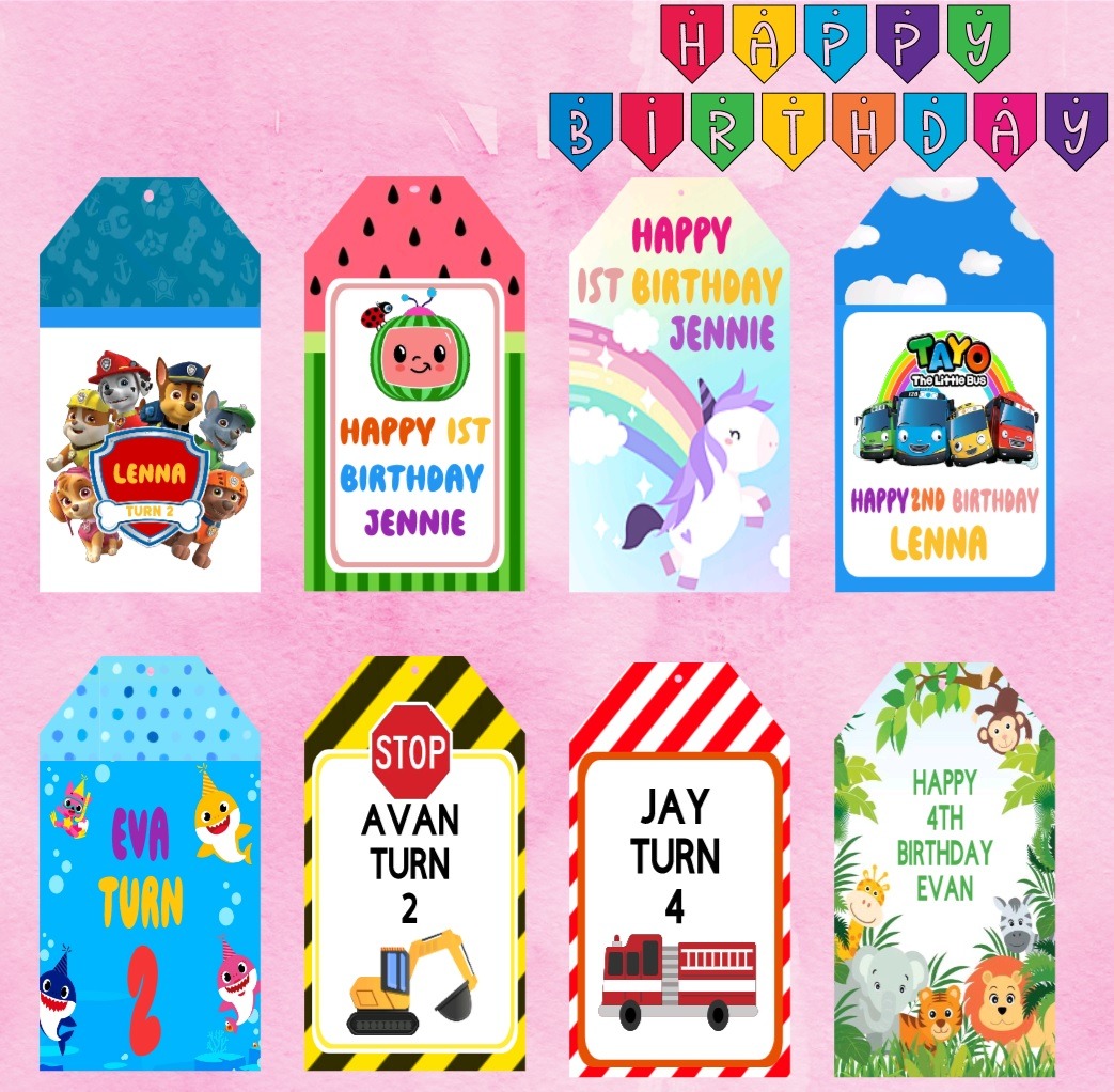 Personalised Birthday Hang Tag / Goodie Bag Hang Tag, Hobbies & Toys ...