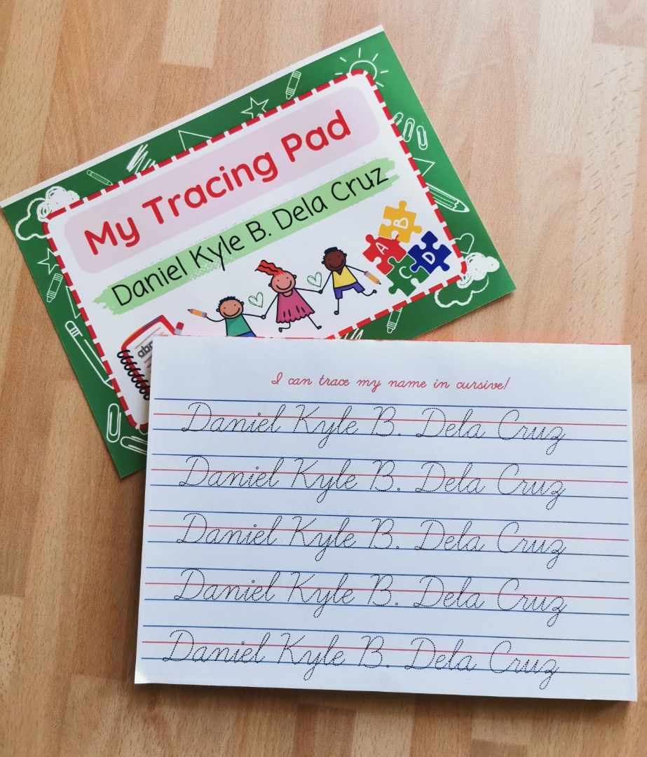 Personalized Name Tracing Pad, Hobbies & Toys, Stationary & Craft ...